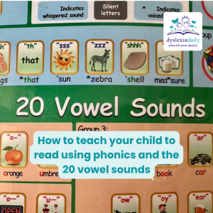 How to teach your child to read using phonics and the 20 vowel sounds ...