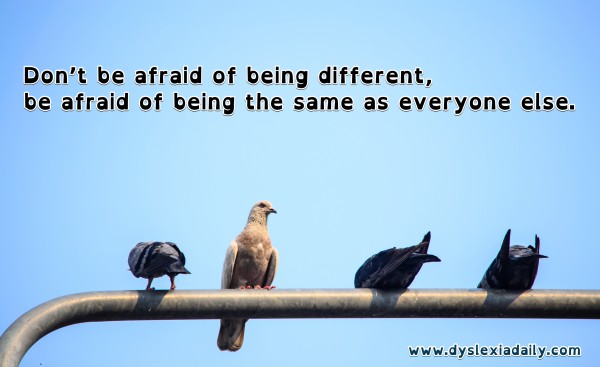 Being Different Poster - Dyslexia Daily | Dyslexia Daily